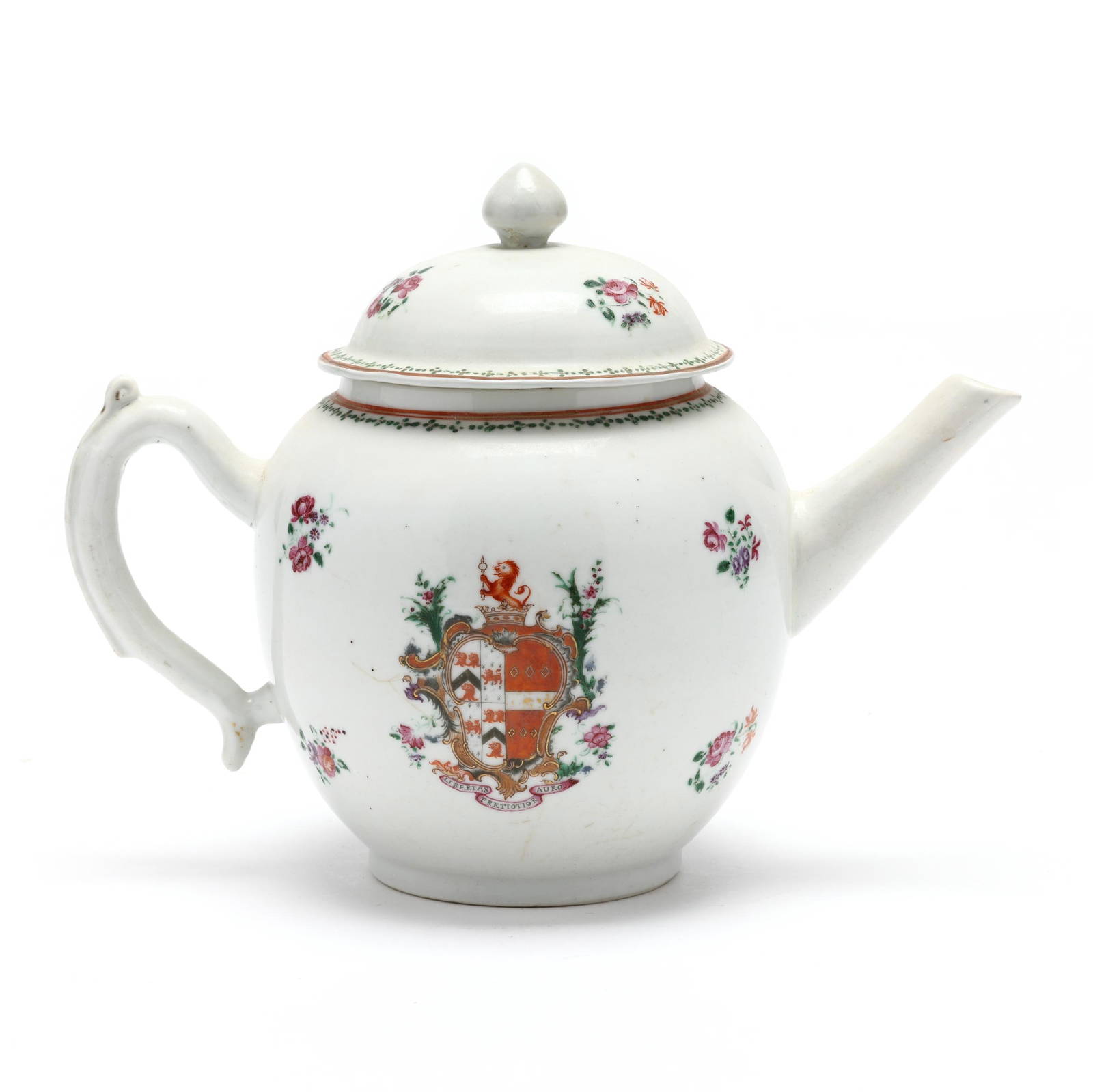 A Chinese Export Armorial Teapot Auction