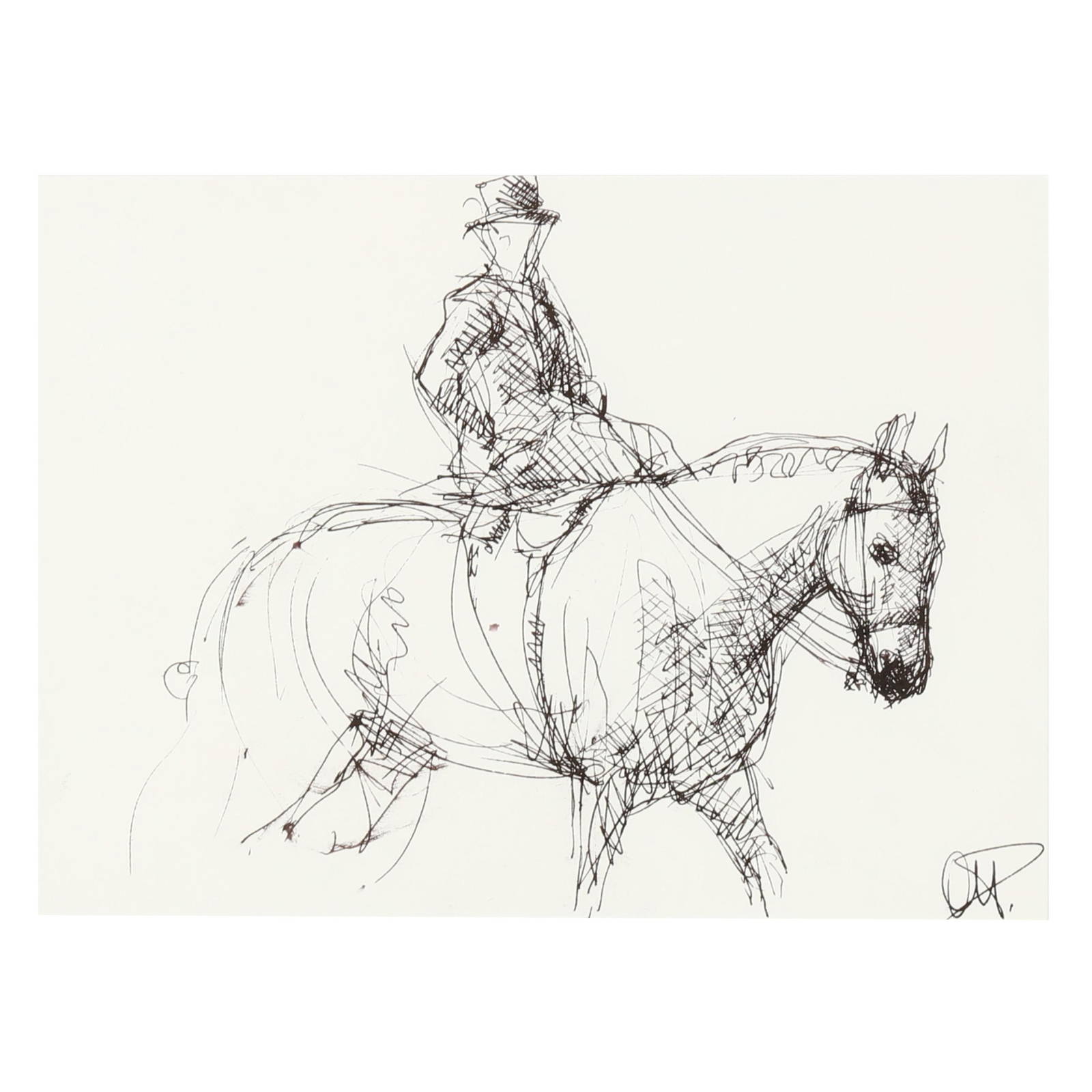 Andre Pater (polish-american, B. 1953), Side Saddle - Sketch Auction