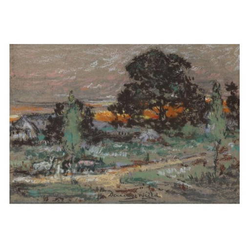 Elliott Daingerfield (american, 1859 1932), Landscape At Sunset