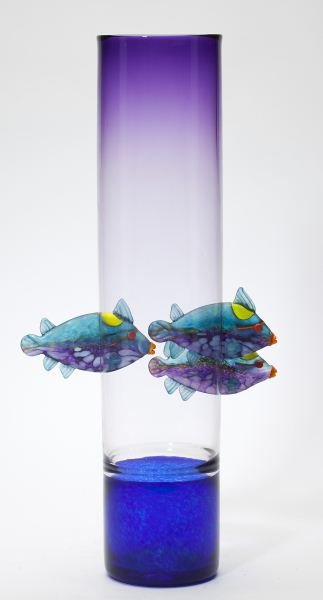 David Leppla (MN, b. 1956), Parrot Fish Vase