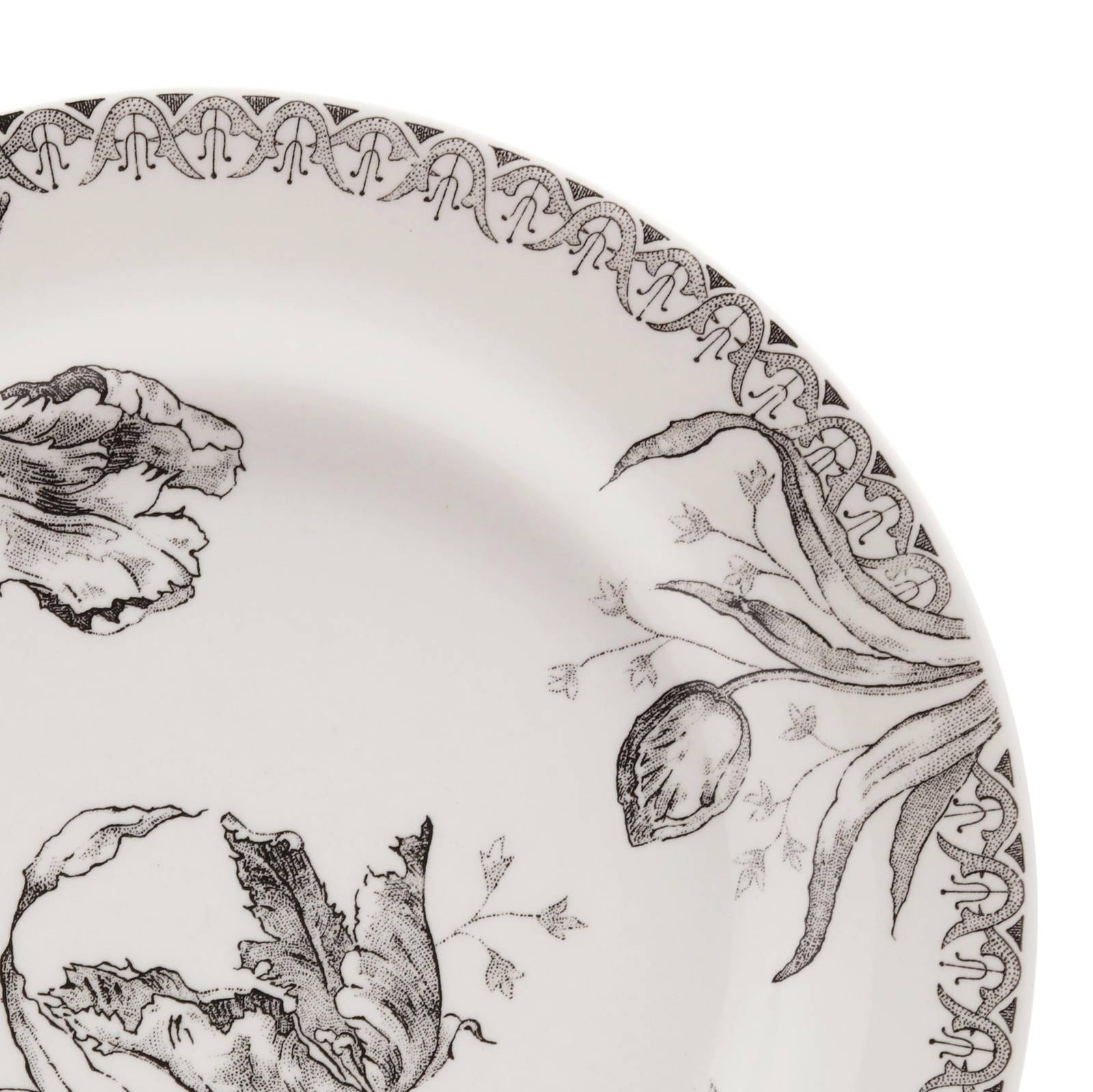 Set Of Gien Tulipes Noire Tableware (45) Auction