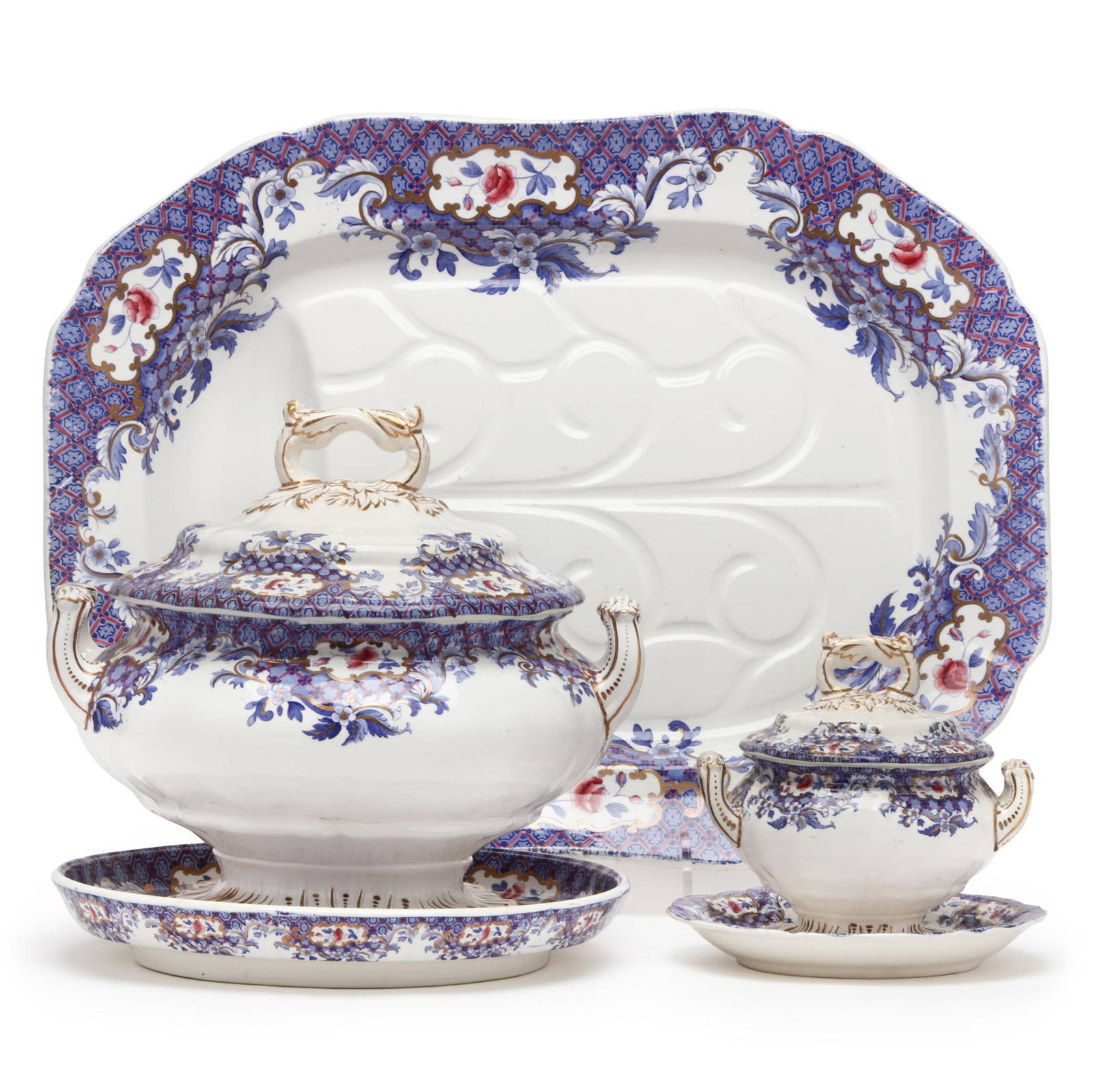 Copeland & Garrett Late Spode, Five New Fayence Tableware Items Auction