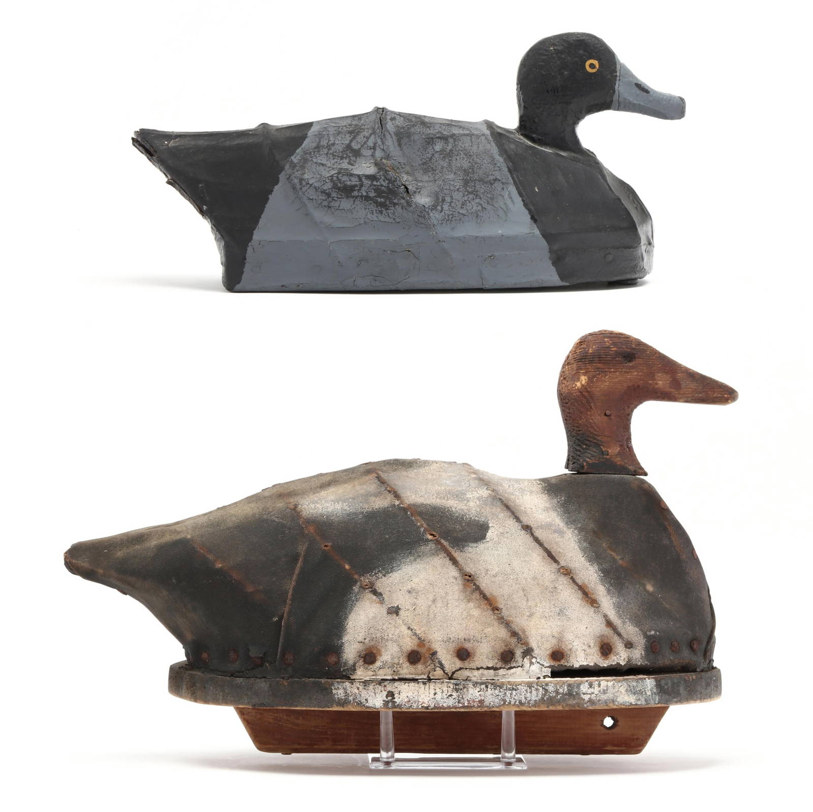 Two Canvas Duck Decoys Auction