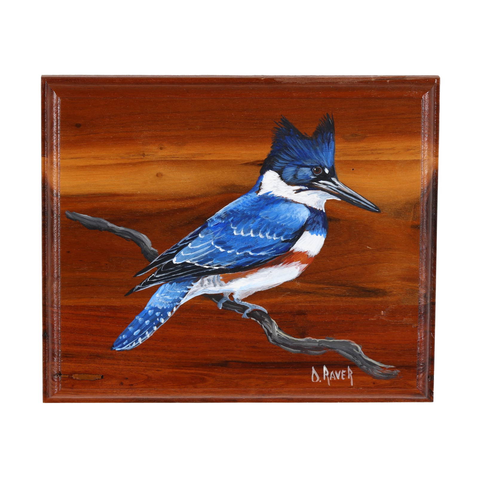 Duane Raver (nc, 1927-2022), Kingfisher On Plaque Auction
