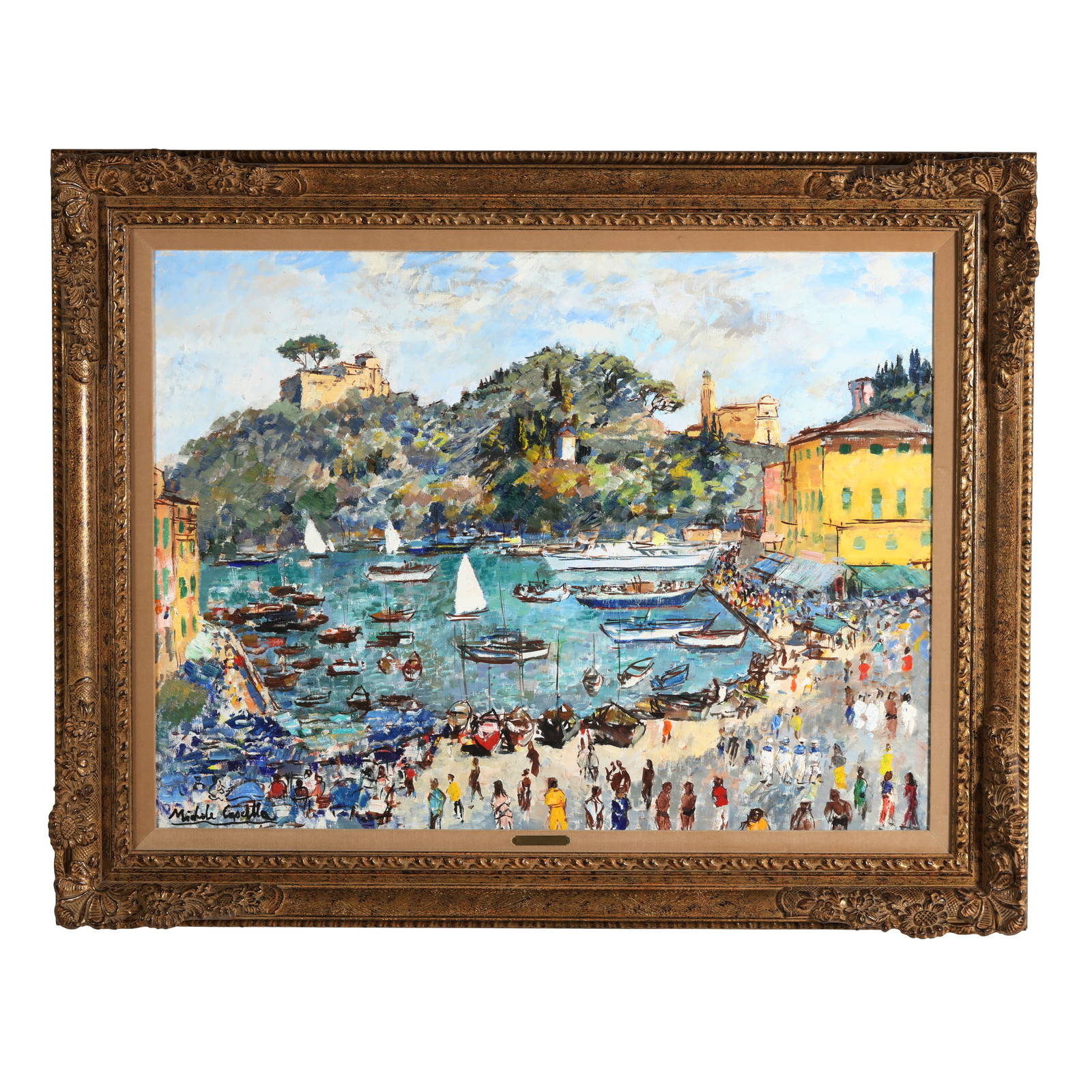 Michele Cascella (italian, 1892-1989), Portofino A Dejenuner Auction
