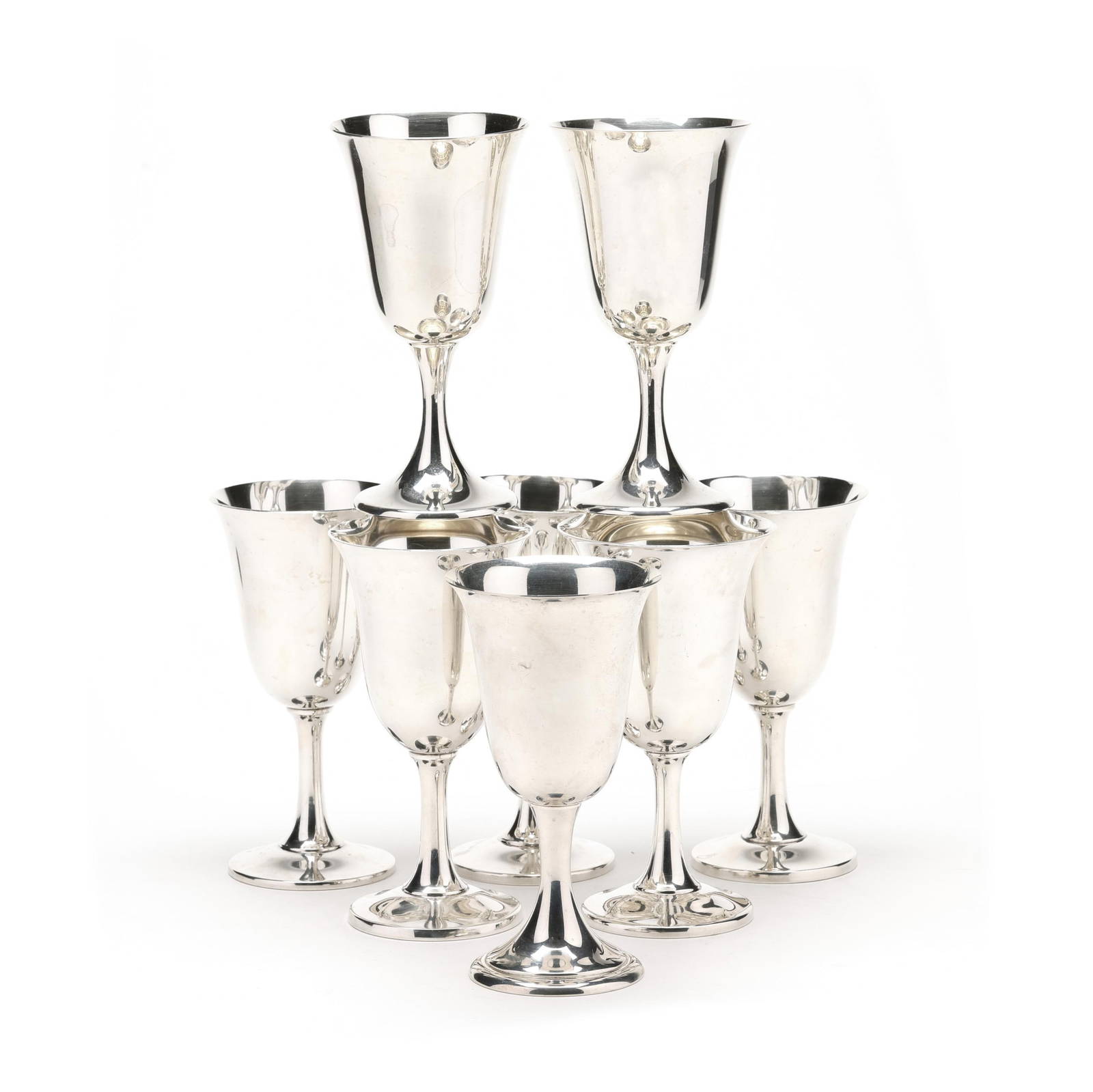 Assembled Set Of Eight Sterling Silver Goblets - Jun 20, 2025 | Leland ...