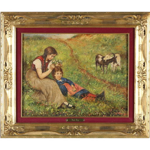 Emil Pap (hungarian, 1884 1949), Sisters At Rest