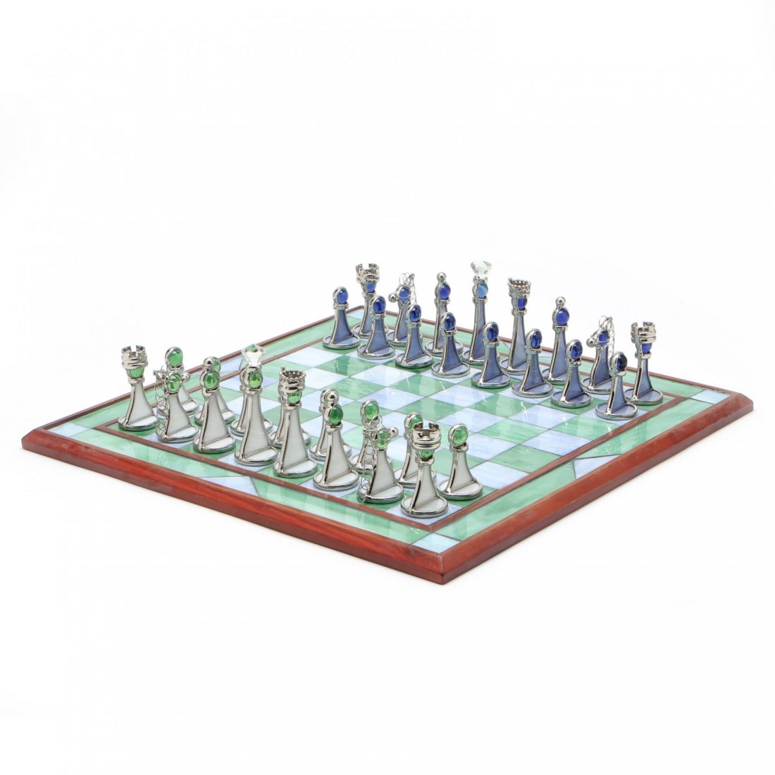 Royal Stained Glass Chess Set