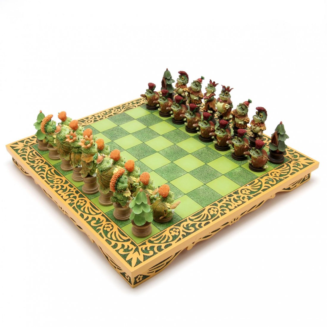 Frog Kingdom Chess Set with Board