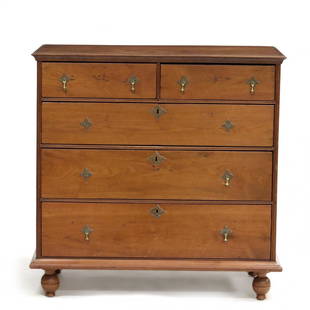 18th Century Colonial Virginia Walnut And Yellow Pine Desk