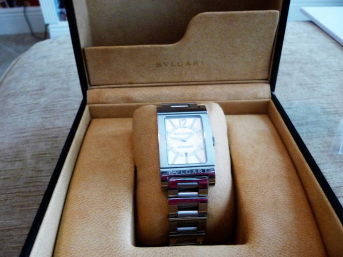 Bvlgari Rettangolo Auto Bracelet Watch W/ Box
