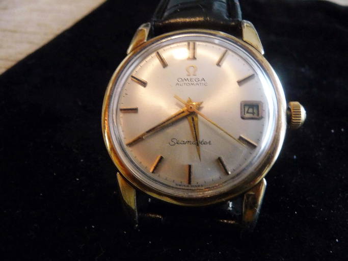 Omega 14k Seamaster Automatic Date Watch