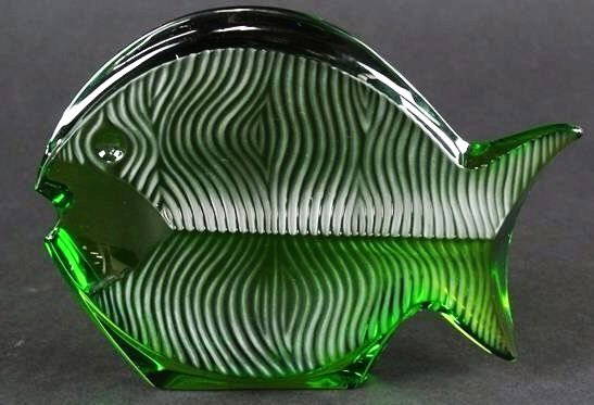 Signed Green Baccarat Fish
