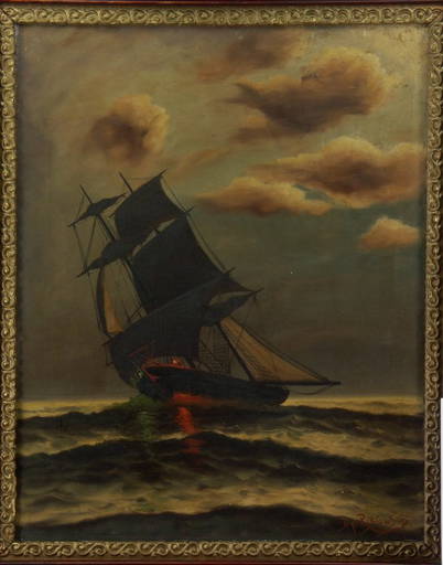 Richard Dey De Ribcowsky 1880 1936 "ship" Painting