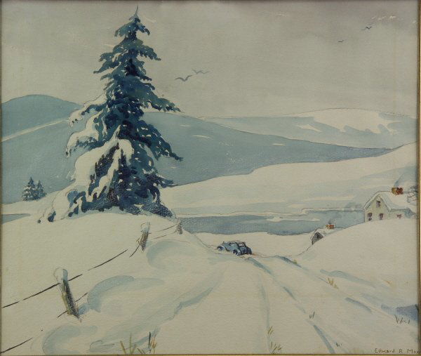 288: Edward R Moreau Am 1913-2004 Winter Mountain WC