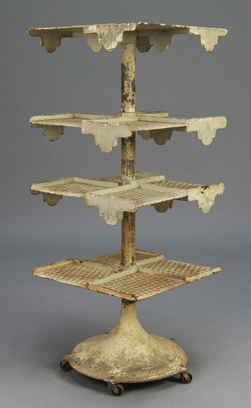 Antique 19c Cast Iron Revolving Book Mill Dated 1879