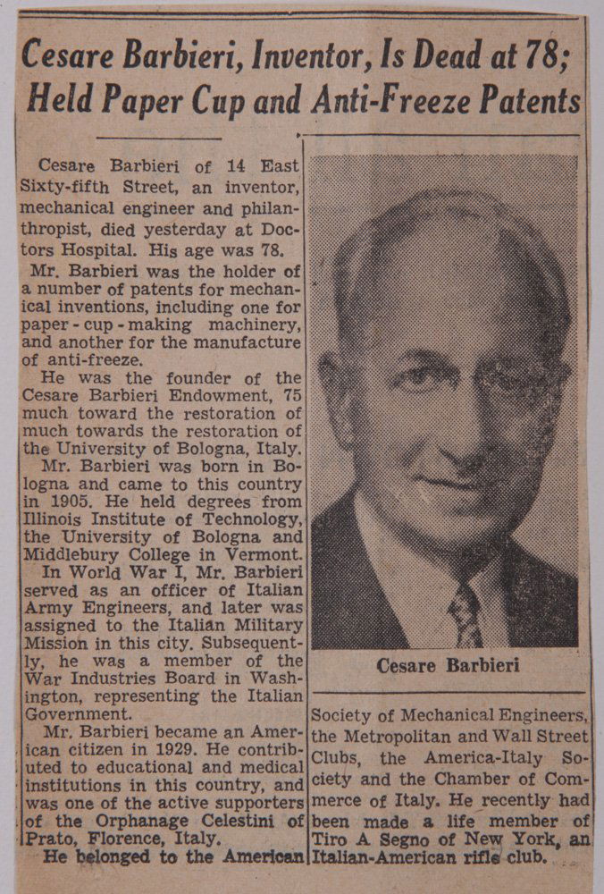 Frank C Bensing (1893-1983) Portrait of Cesare Barbieri