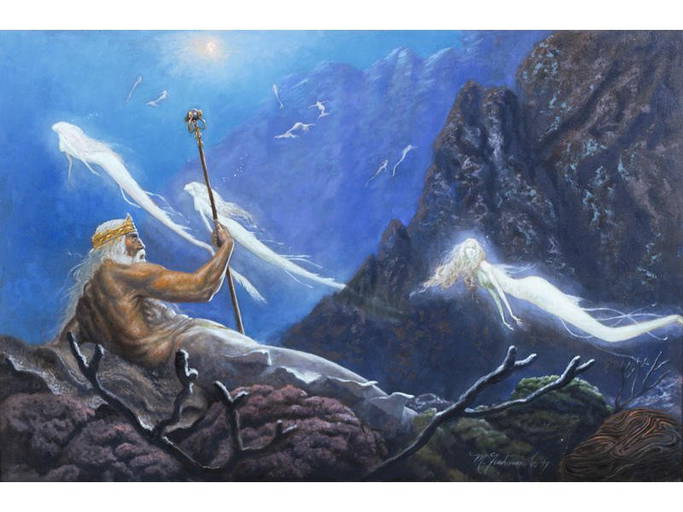 Mark Fishman (american, 1971 ) Mermaids Painting