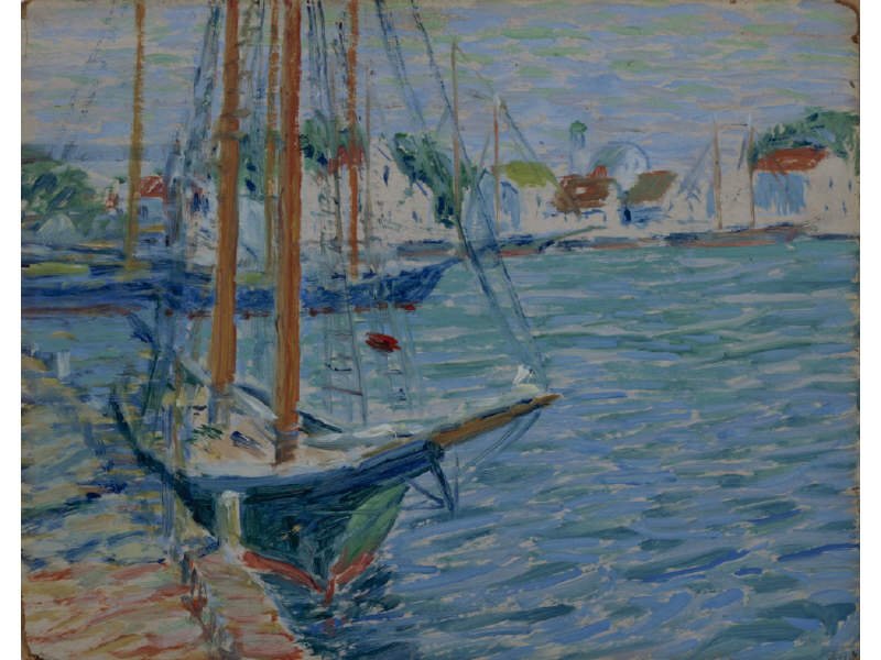 WHITNEY HUBBARD 1875-1965 Greenport Oil Painting
