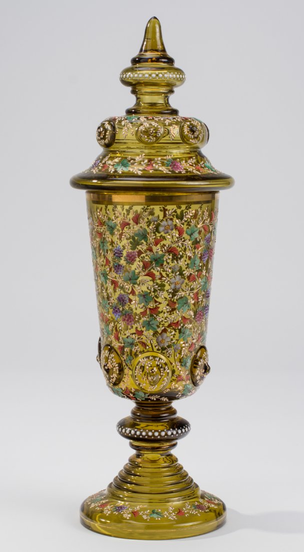 Ornate Moser 19C Bohemian Enamel Covered Glass 13" Jar - Mar 08, 2015 ...