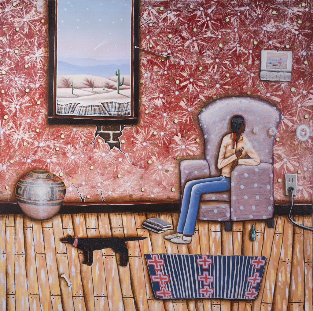 Bradley, David P (1954-) "The Interior" 1980 Painting