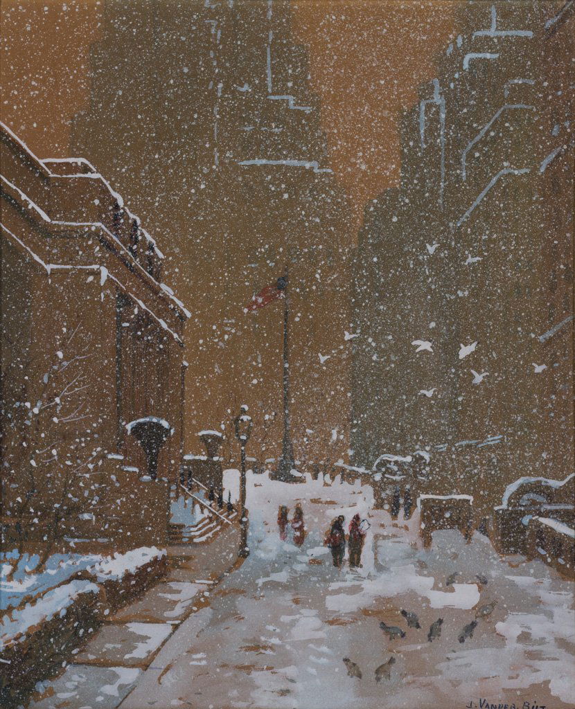 Vanderbilt, Jacob - New York City Street Scene Painting