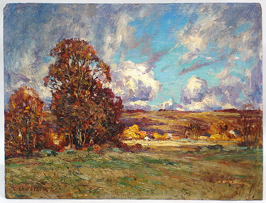 191: Eliot C. Clark - Autumn Landscape - Oil Painting