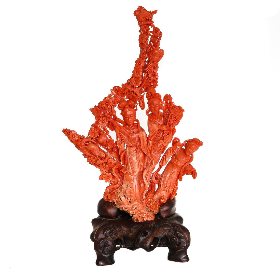 Red Coral Sculpture