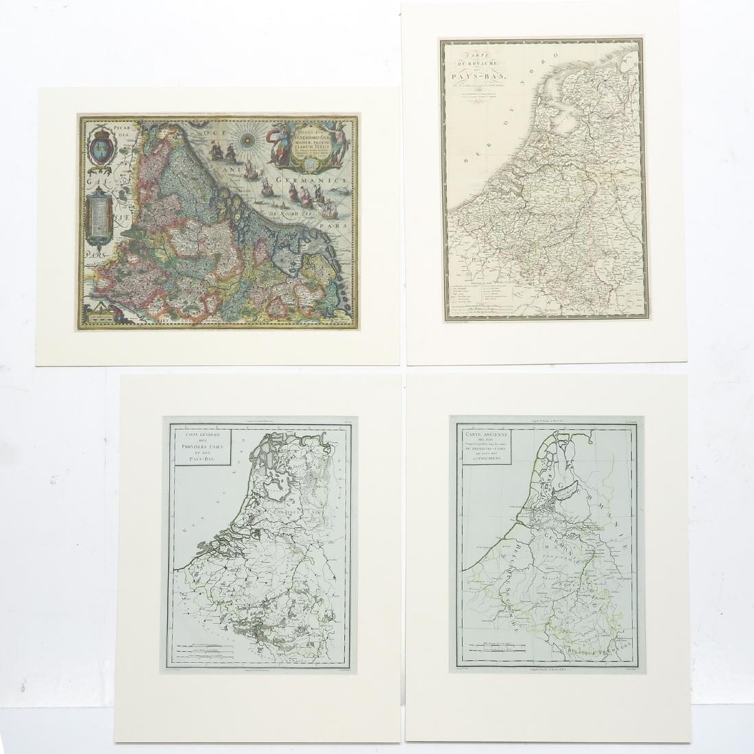 Lot of 4 Antique Maps Including Rare 17 Provincien Map