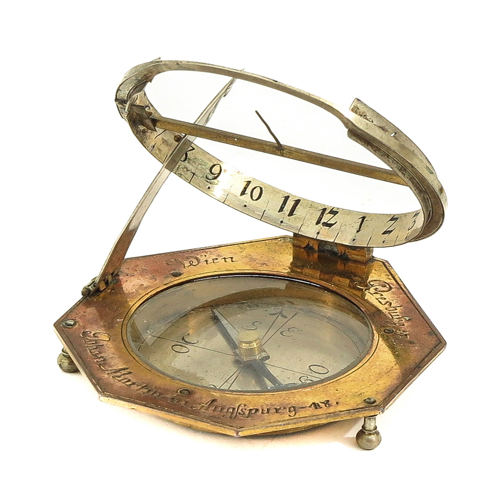 A Sun Dial And Compass Circa 1700 Auction