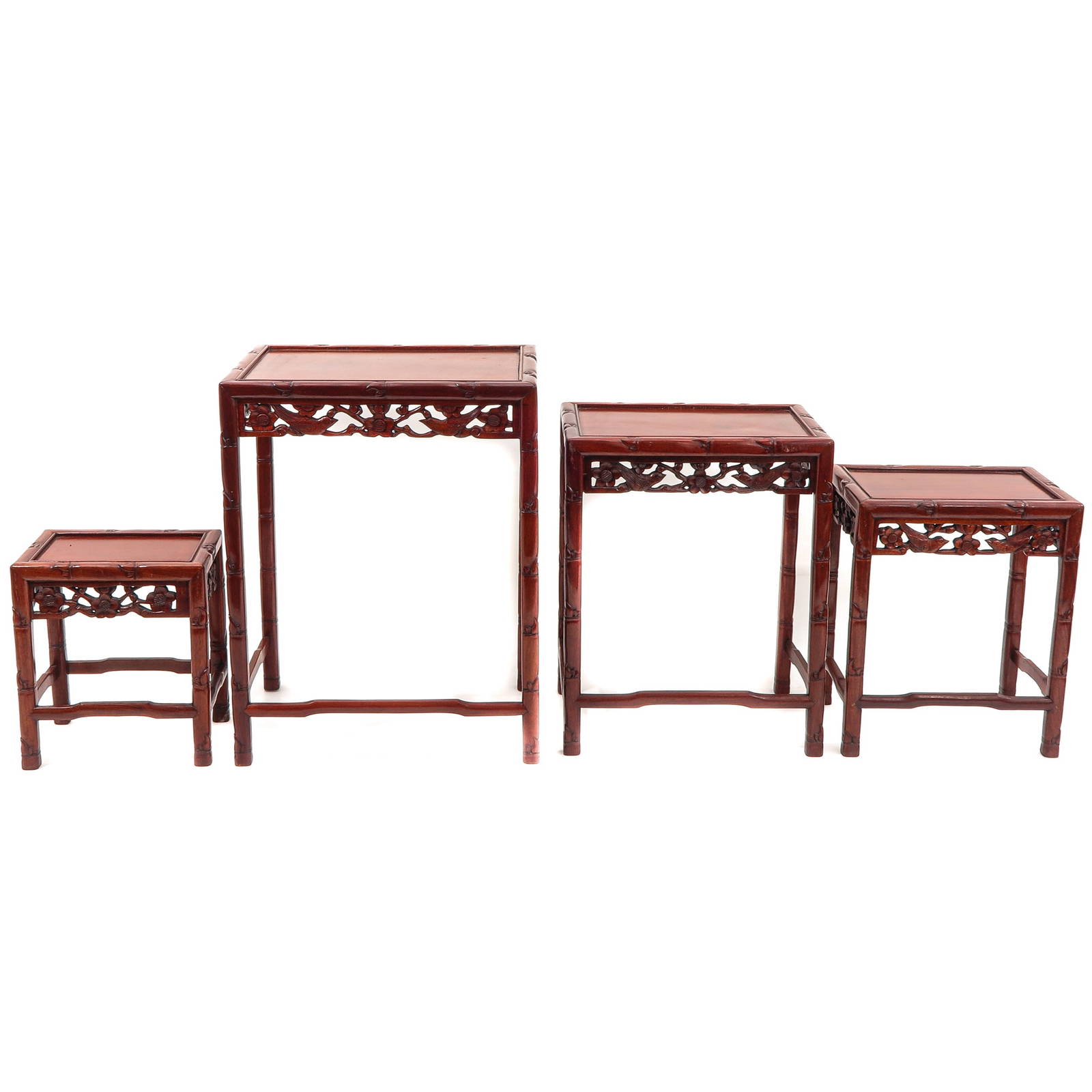 A Set Of 4 Chinese Stacking Tables Auction