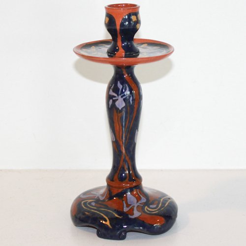 Holland Utrecht Pottery Art Nouveau Candlestick