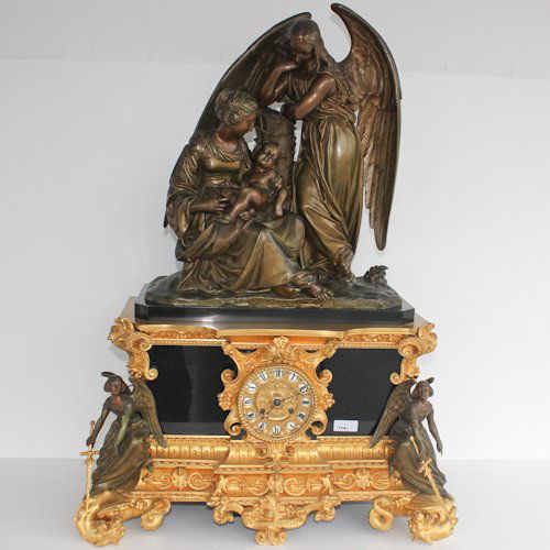 19th Century Vittoz & Fils Paris Bronze Clock with