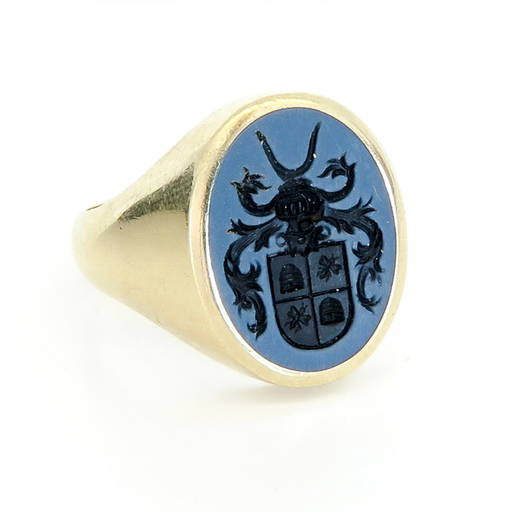 14kg Mens Signet Ring With Original Seal Mold