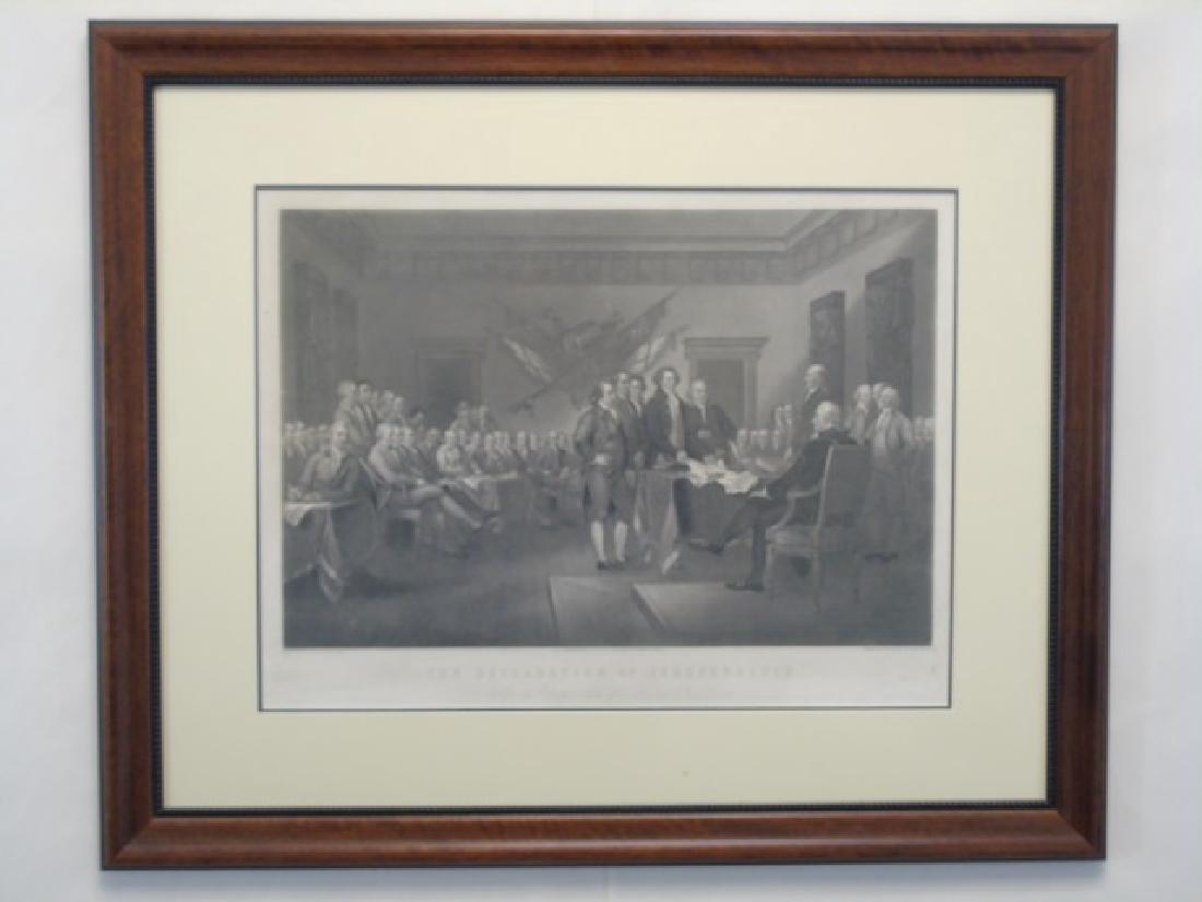 Framed Engraving Declaration Of Independence