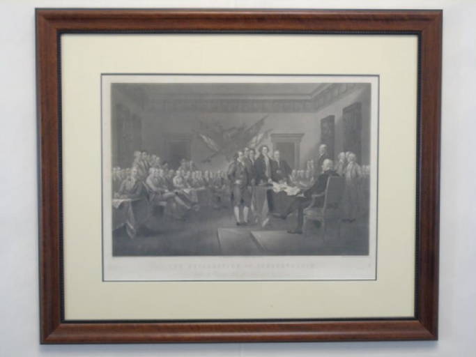 Framed Engraving Declaration Of Independence