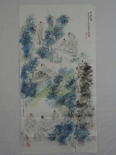 Chinese Painting Marked Wang Ming Ming