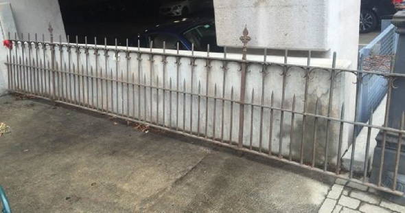 Antique Iron Fence Section