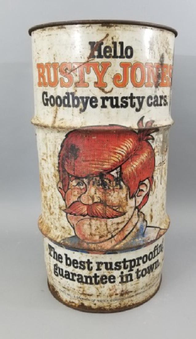 Vintage Steel Rusty Jones Rustproofing Drum