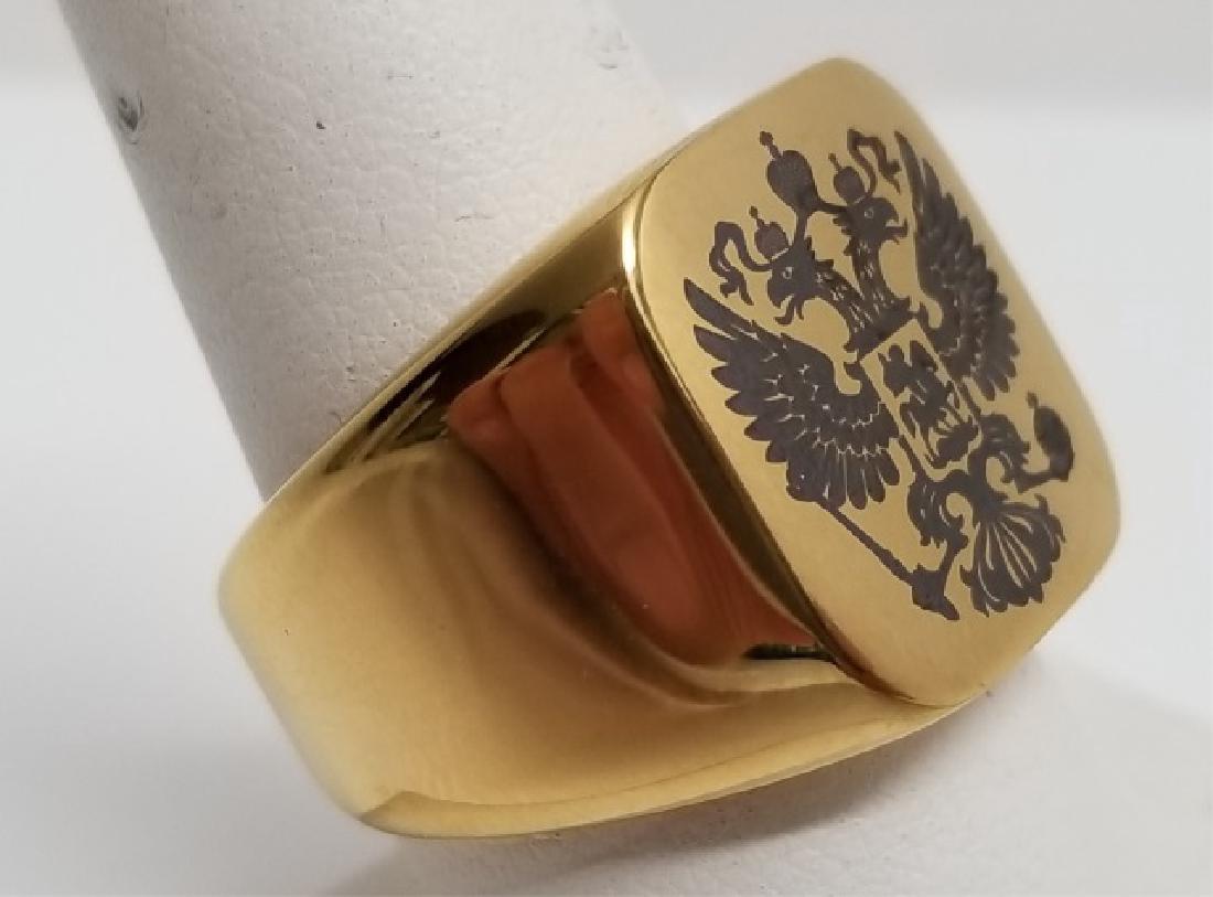 Russian Imperial Double Head Eagle Signet Ring