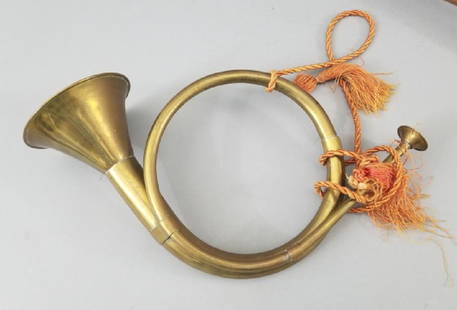 Vintage Long Copper And Brass English Hunting Horn