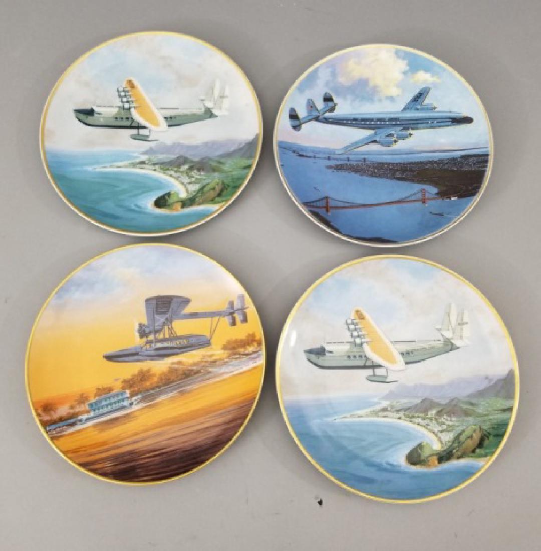 4 Pan American Airlines Commemorative Plates