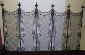 Lot of 4 Decorative Wrought Iron Wall Panels