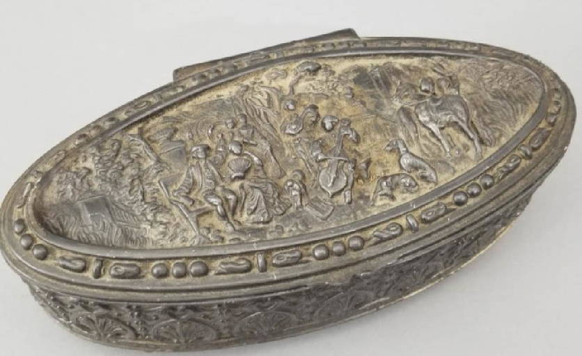 Antique Dutch Style Repousse Jewelry / Table Box