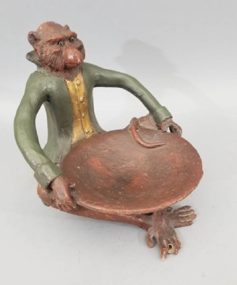Whimsical Monkey Butler Serving Piece / Candy Dish
