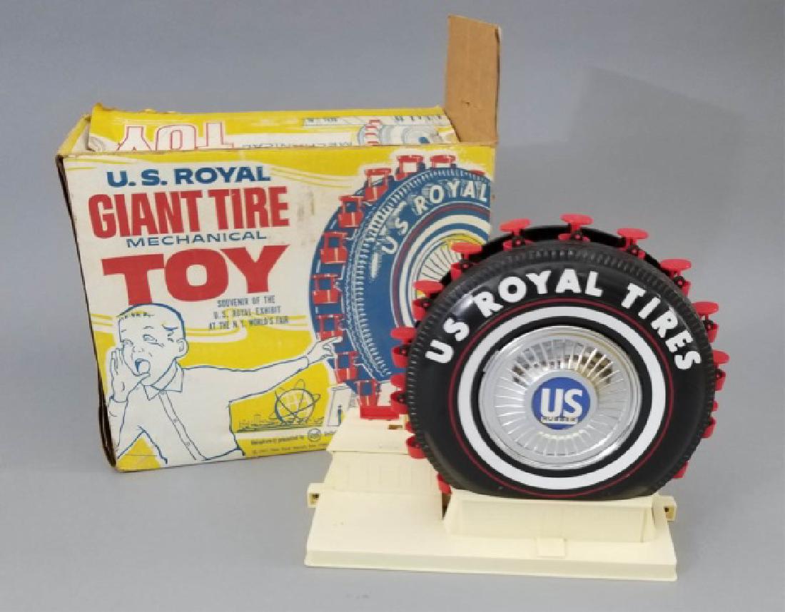 Vintage Giant Tire Mechanical Toy In Original Box