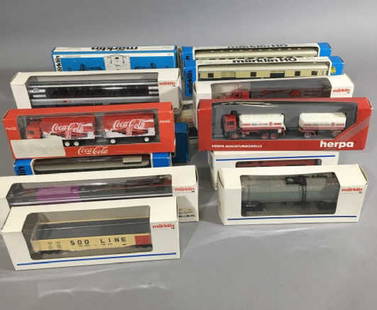 25 New In Box Marklin German Model Train Cars Med