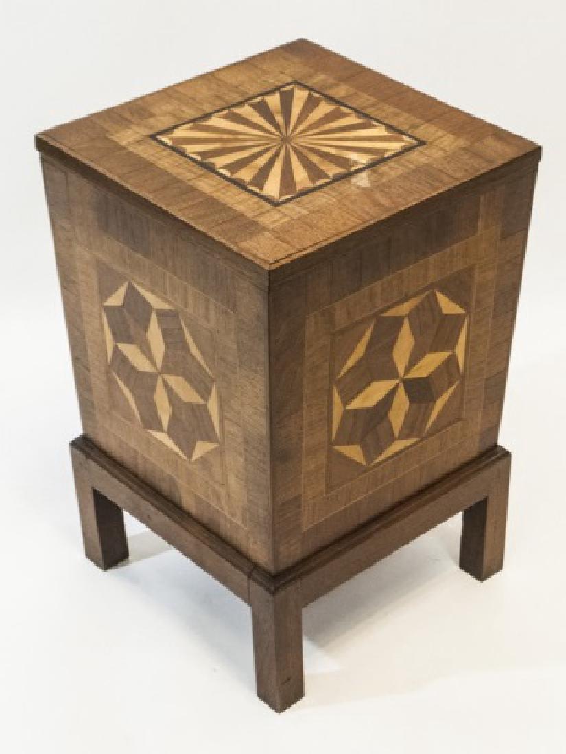 Antique Irish Marquetry Inlaid Cellarette On Stand