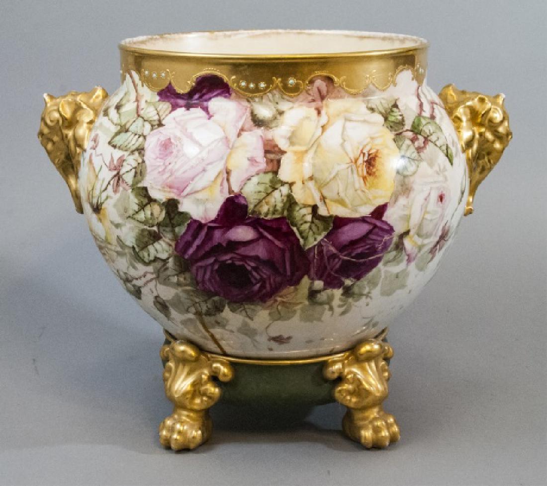 Gilt & Hand Painted Large Limoges Cache Pot - Mar 21, 2015 | Ahlers ...