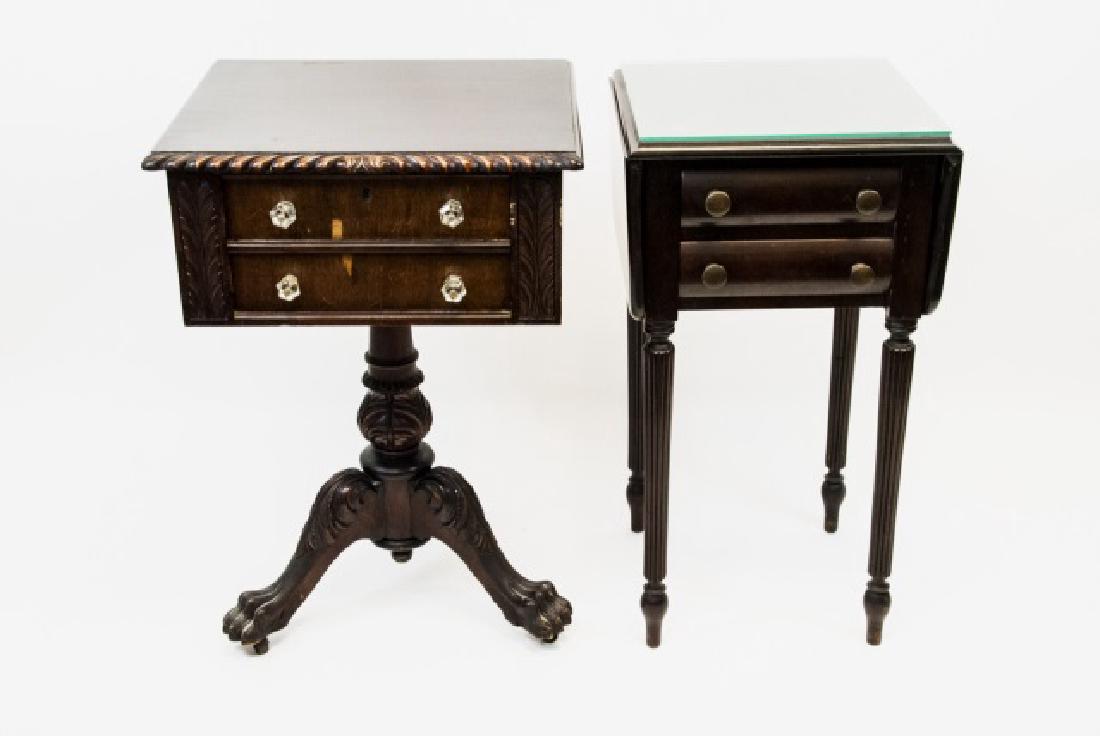 Antique Empire & Vintage Drop Leaf Side Tables